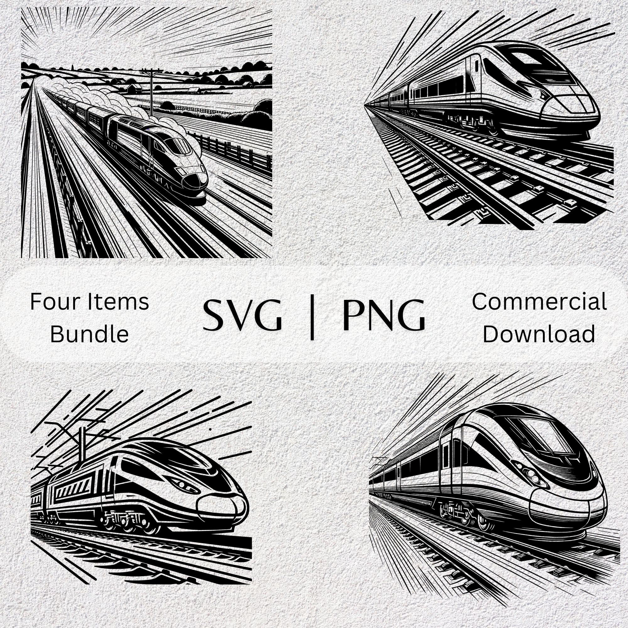 Train Tracks SVG PNG Collection Transportation Hand Drawn Clipart ...