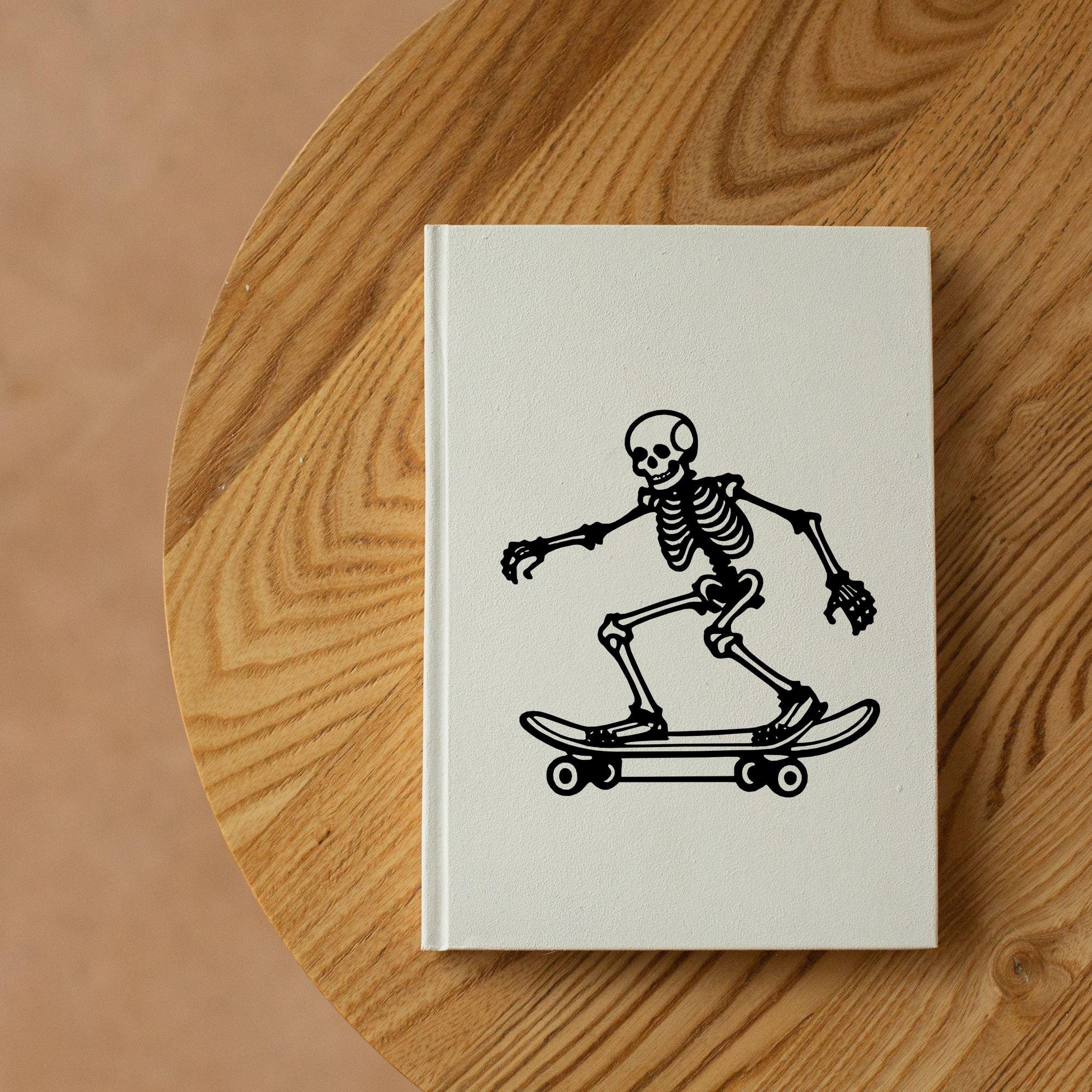 Skeleton Skater SVG PNG Collection Skateboard Hand Drawn Clipart Vector ...