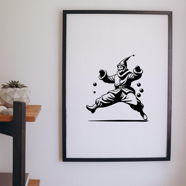 Clown Jester SVG PNG Collection Royal Hand Drawn Clipart Funny Themed ...