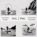 Kanu Boat SVG PNG Collection Scene Hand Drawn Clipart Sea Themed Vector ...
