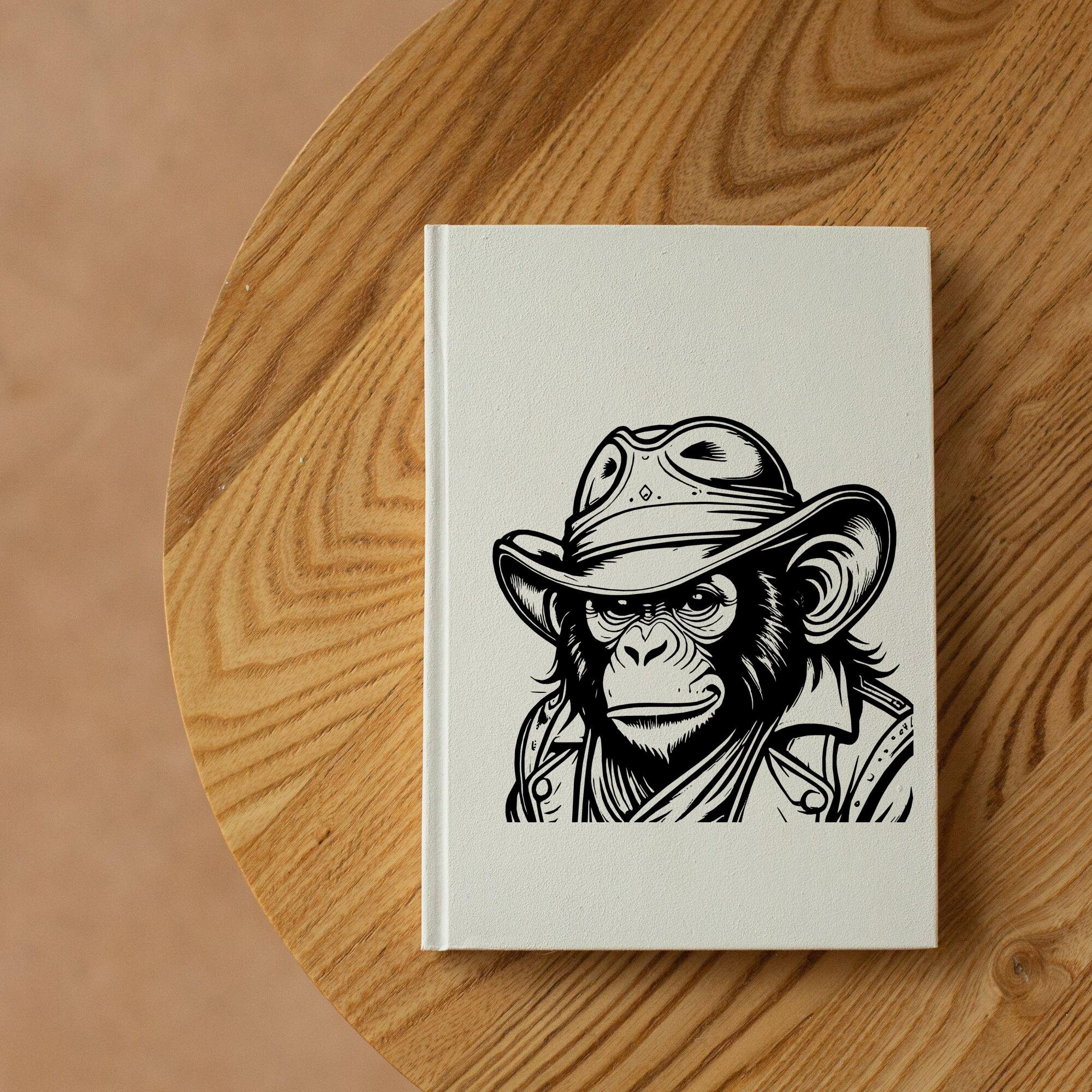 Ape Illustration SVG PNG Collection Headshot Hand Drawn Clipart Vector ...