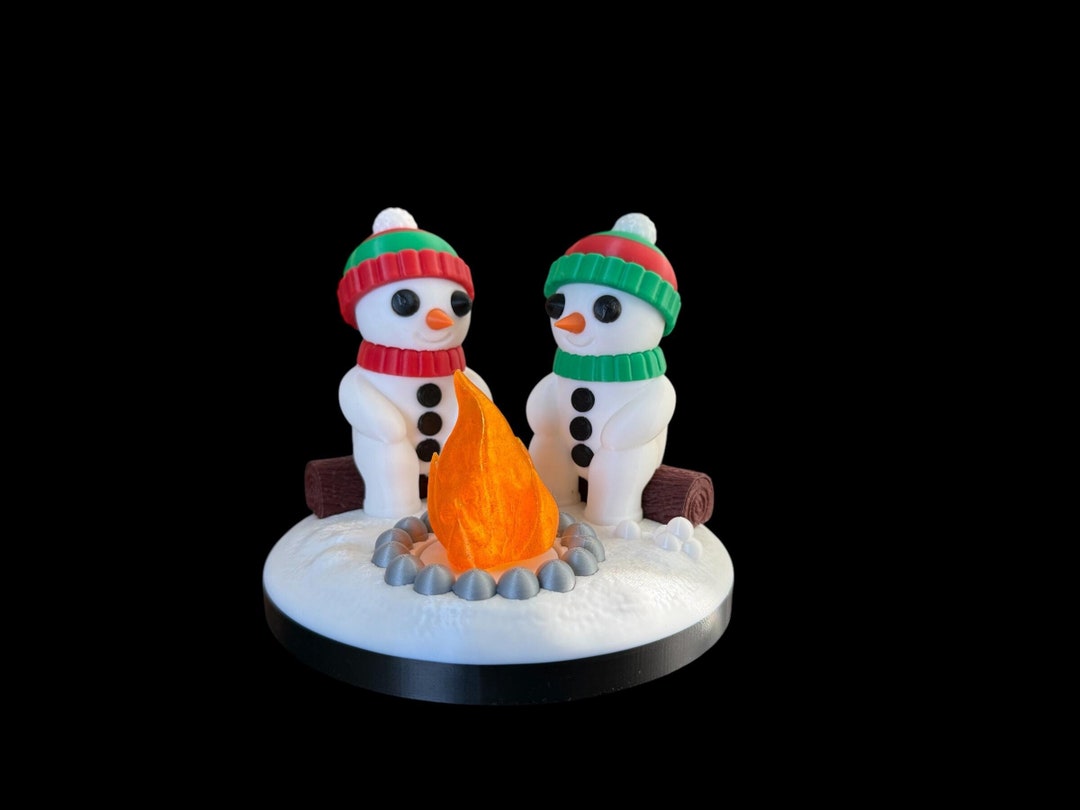 Snowman Campfire - Too Cool to Melt - Etsy