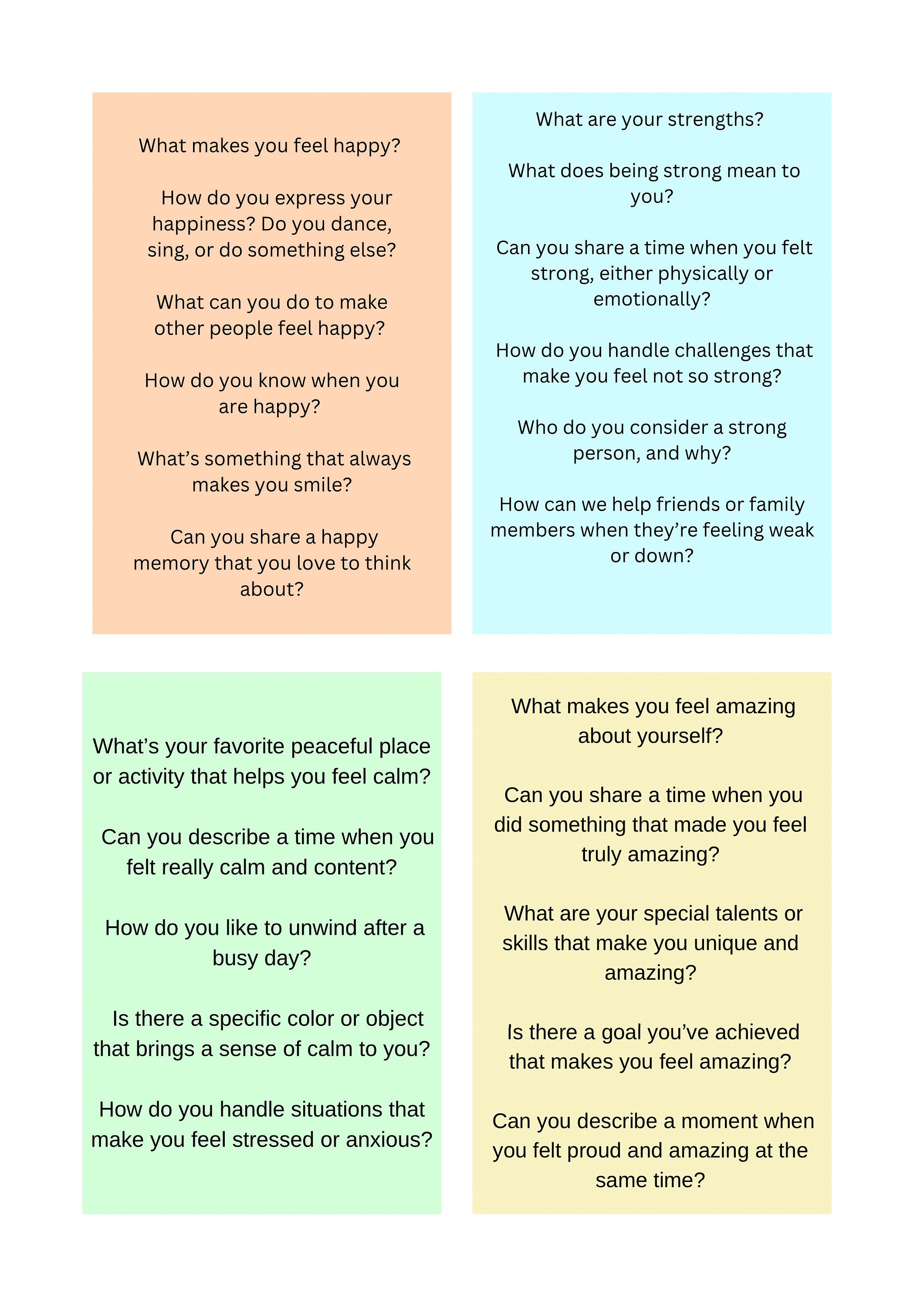 Positive Affirmation Cards for Children With Conversation Questions - Etsy