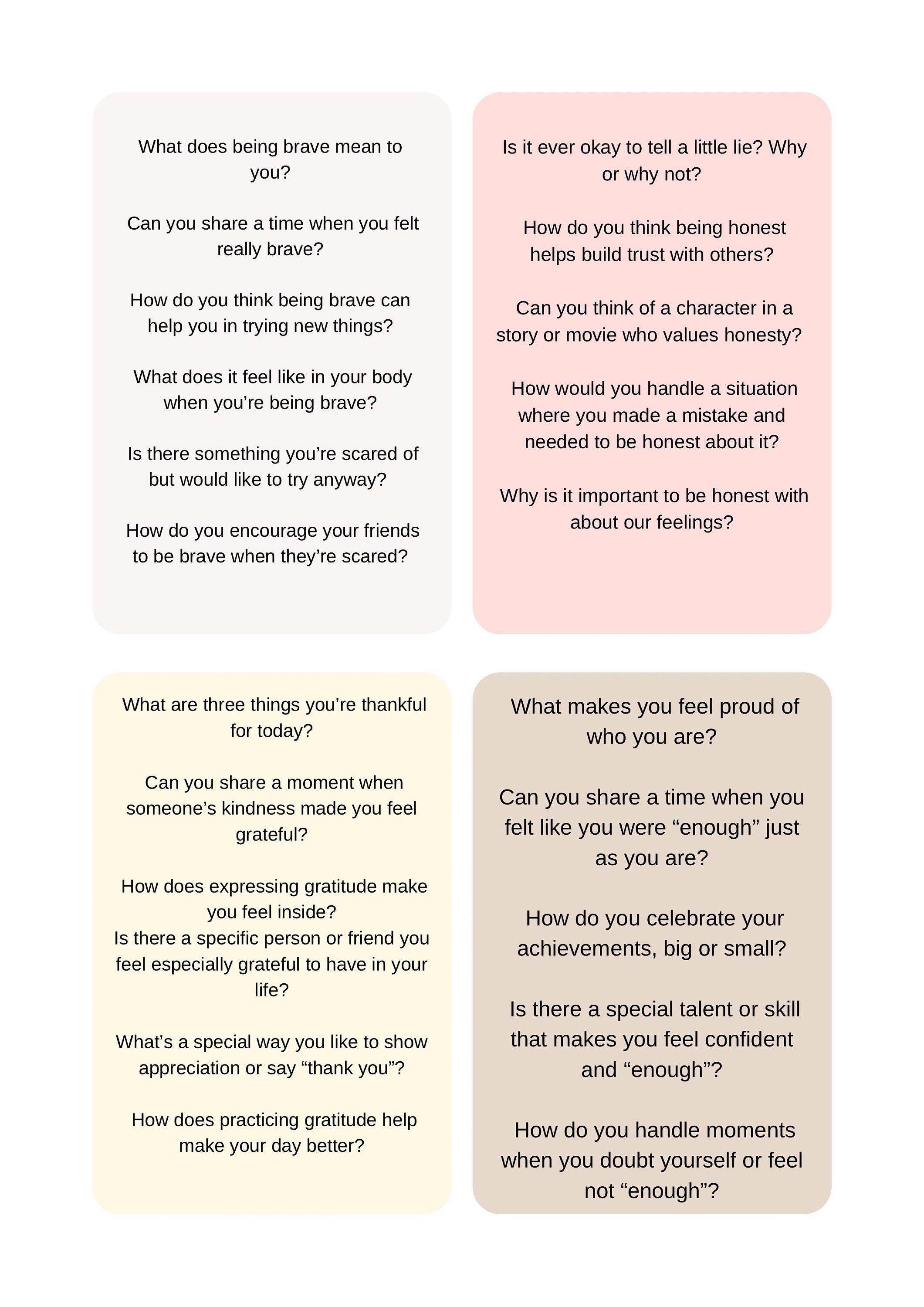 Positive Affirmation Cards for Children With Conversation Questions - Etsy