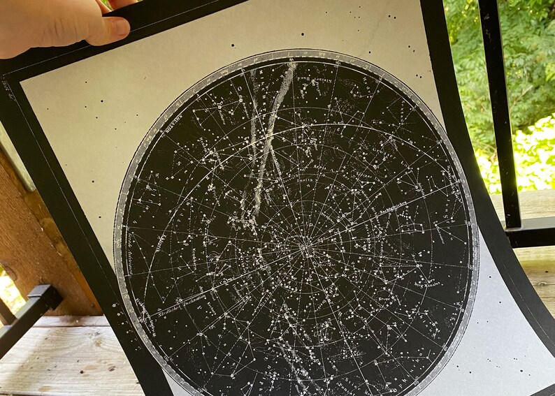 Screenprint Star Map Poster Pre-order - Etsy