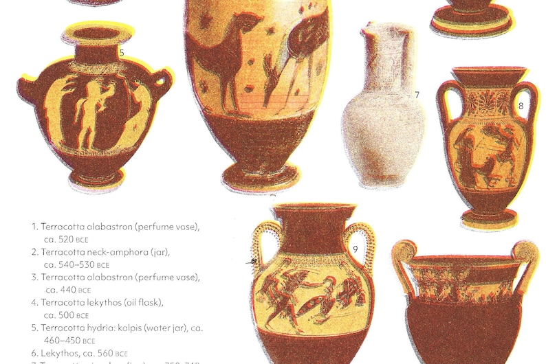 Risograph Ancient Greek Pottery History Print | Imperfect Prints - Etsy