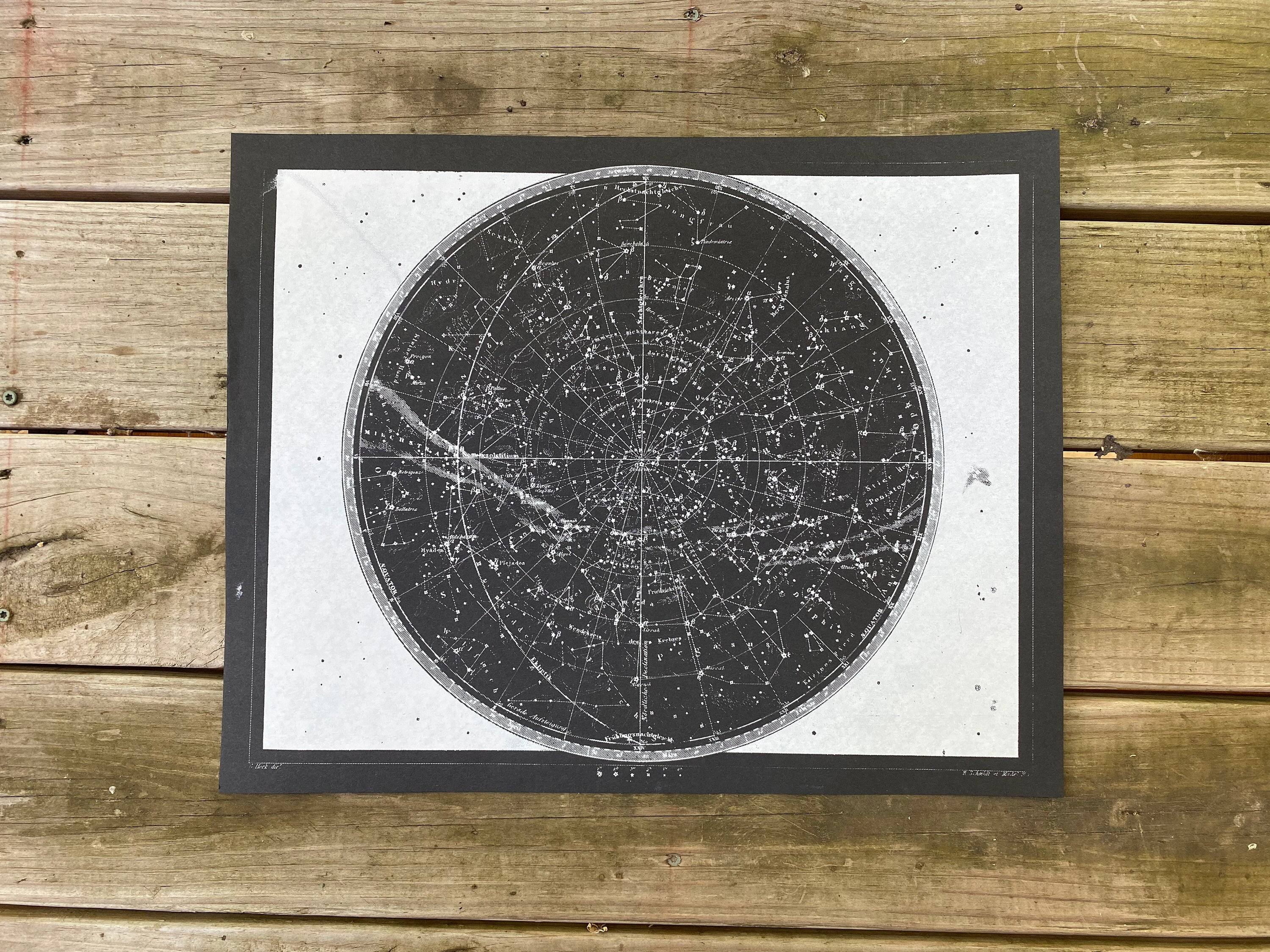 Screenprint Star Map Poster - Etsy