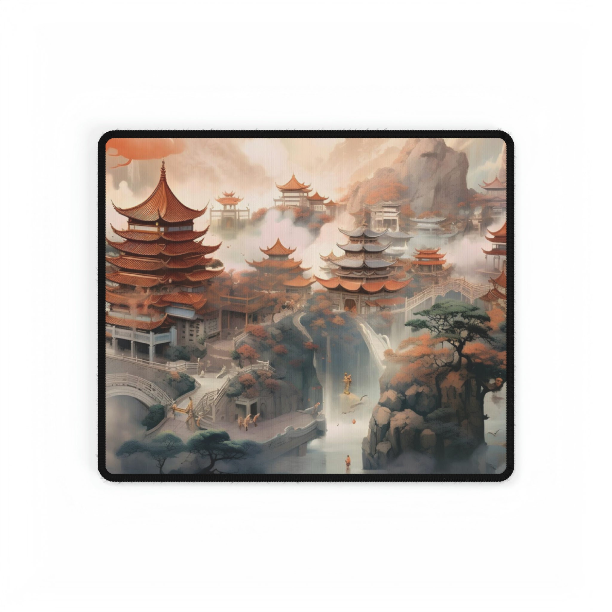 Mousepad Cloud Temple Deskmat Desk Decor Gaming Accessories Hidden ...