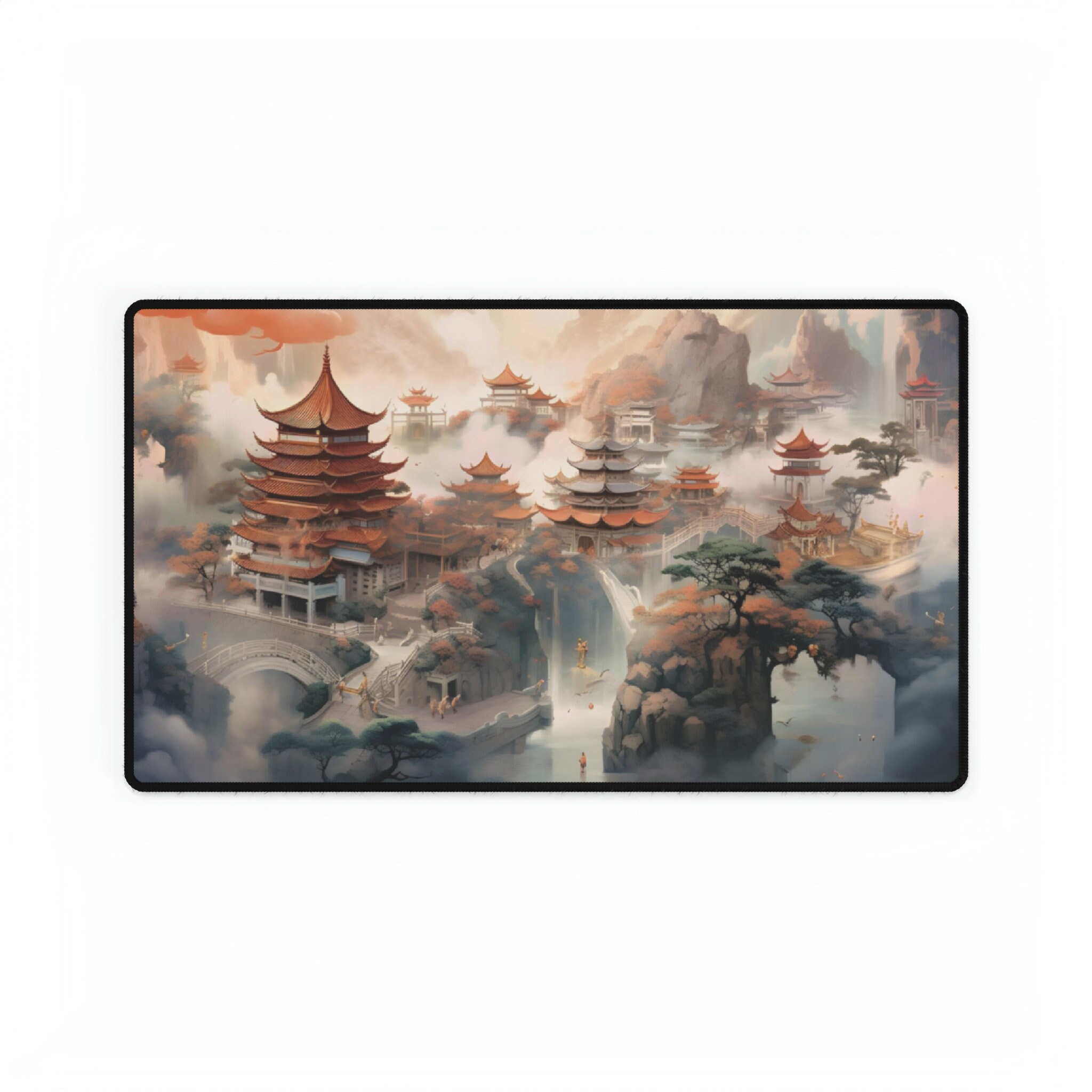 Mousepad Cloud Temple Deskmat Desk Decor Gaming Accessories Hidden ...