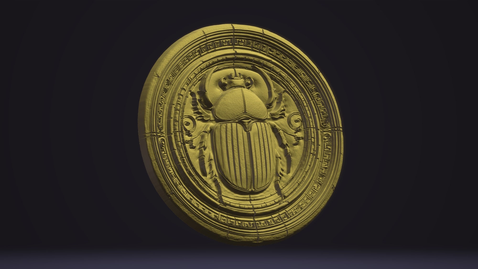 3D Antique Scarab Beetle Bas-relief for Home Decor and Art Projects |3D ...