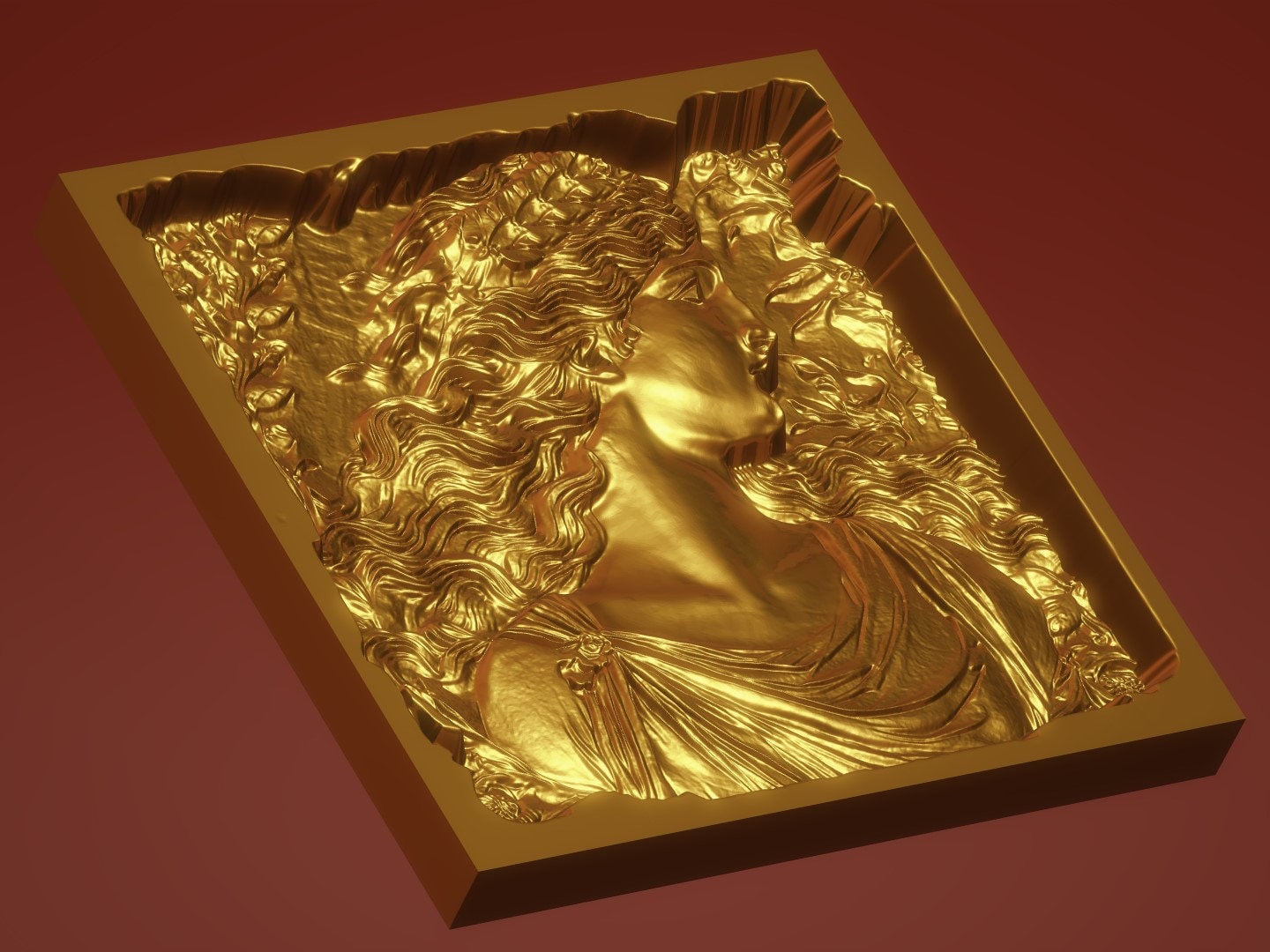 Greek Goddess Aphrodite 3D Antique Bas-relief Statuette for Art ...