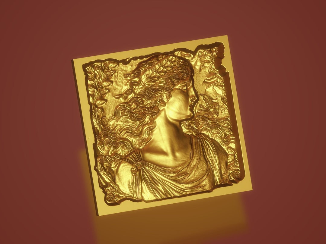Greek Goddess Aphrodite 3D Antique Bas-relief Statuette for Art ...