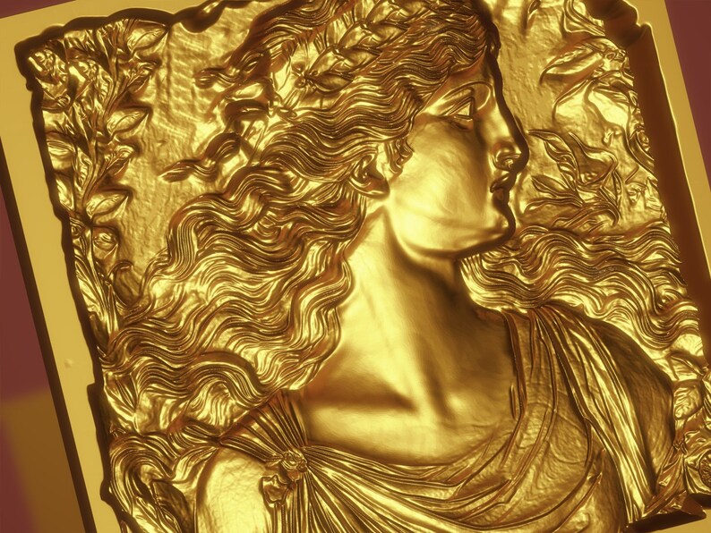 Greek Goddess Aphrodite 3D Antique Bas-relief Statuette for Art ...