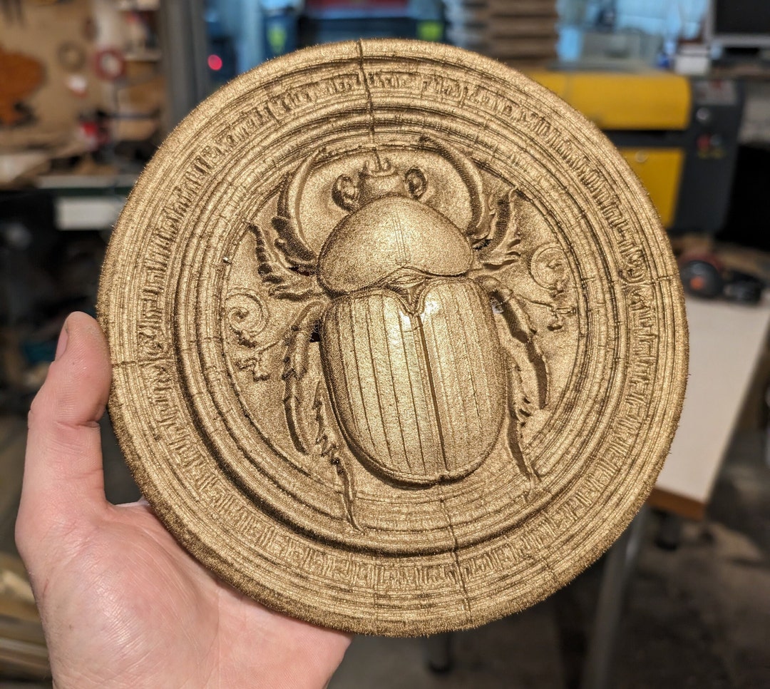 3D Antique Scarab Beetle Bas-relief for Home Decor and Art Projects |3D ...