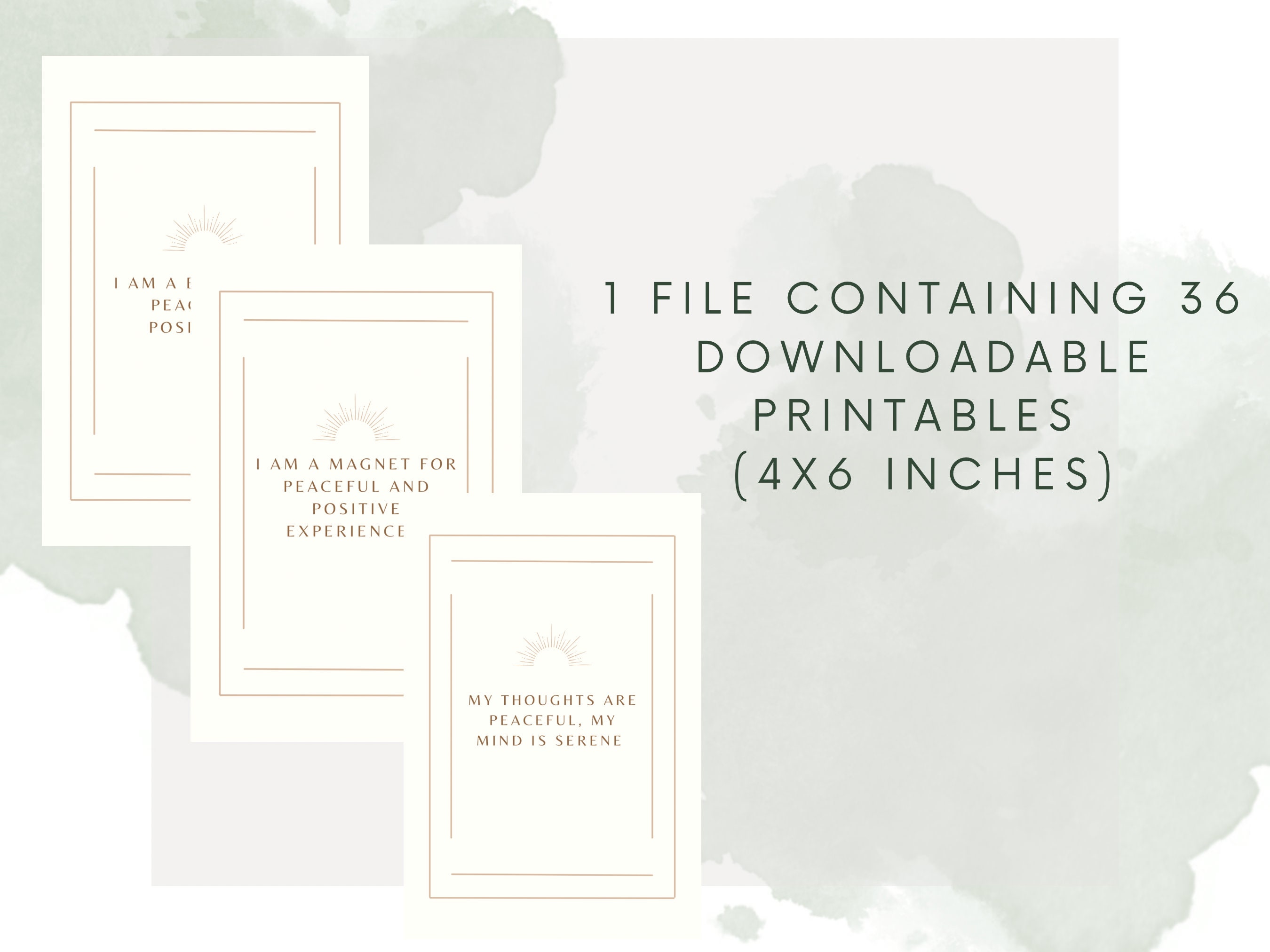 36 Affirmation Cards Printable, Affirmation Cards Digital, Vision Board ...