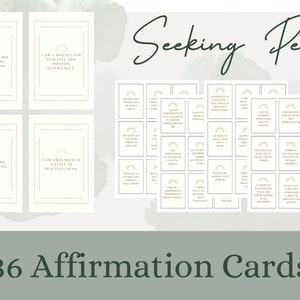 36 Affirmation Cards Printable, Affirmation Cards Digital, Vision Board ...
