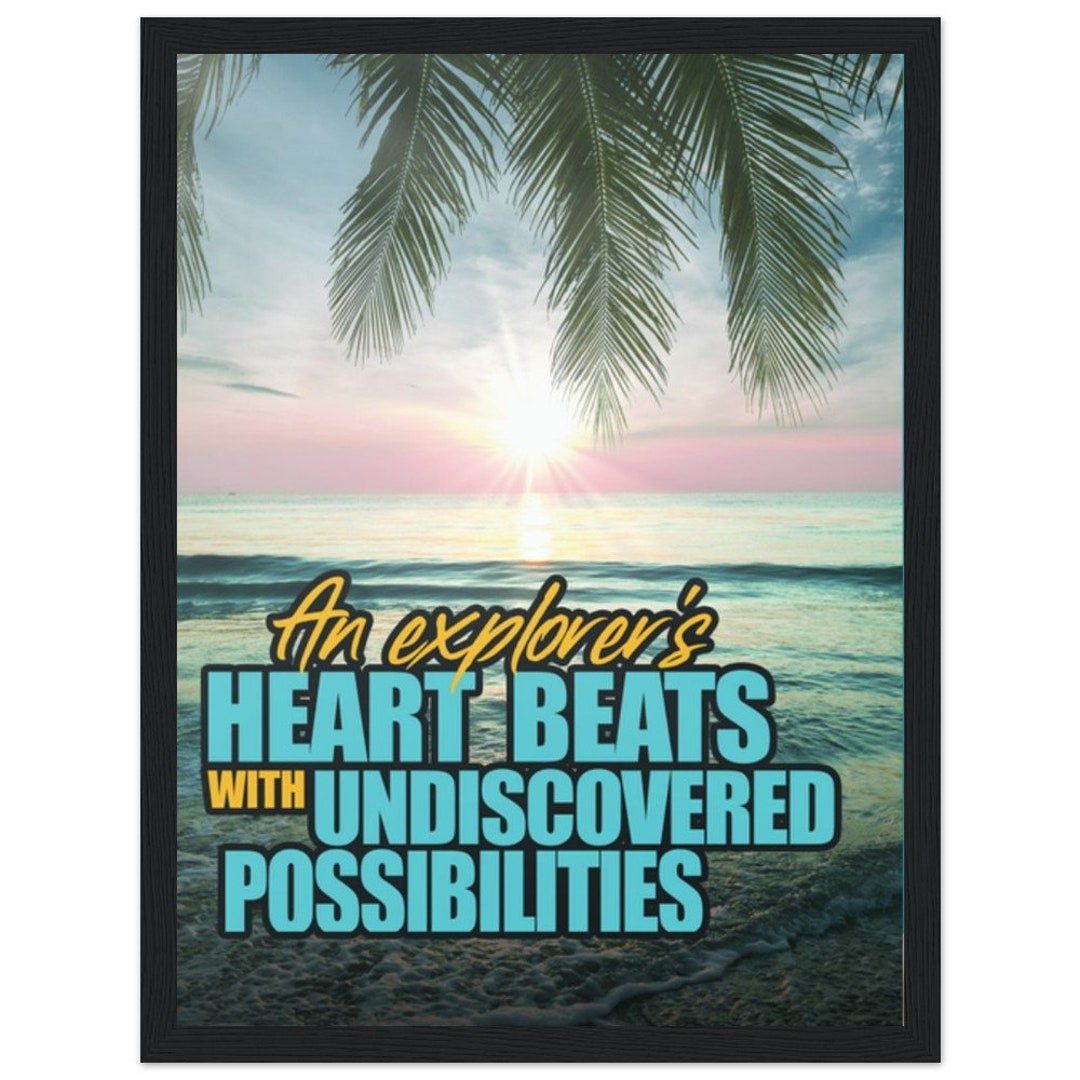 Tropical Inspirational Quote Wooden Framed Poster - Etsy