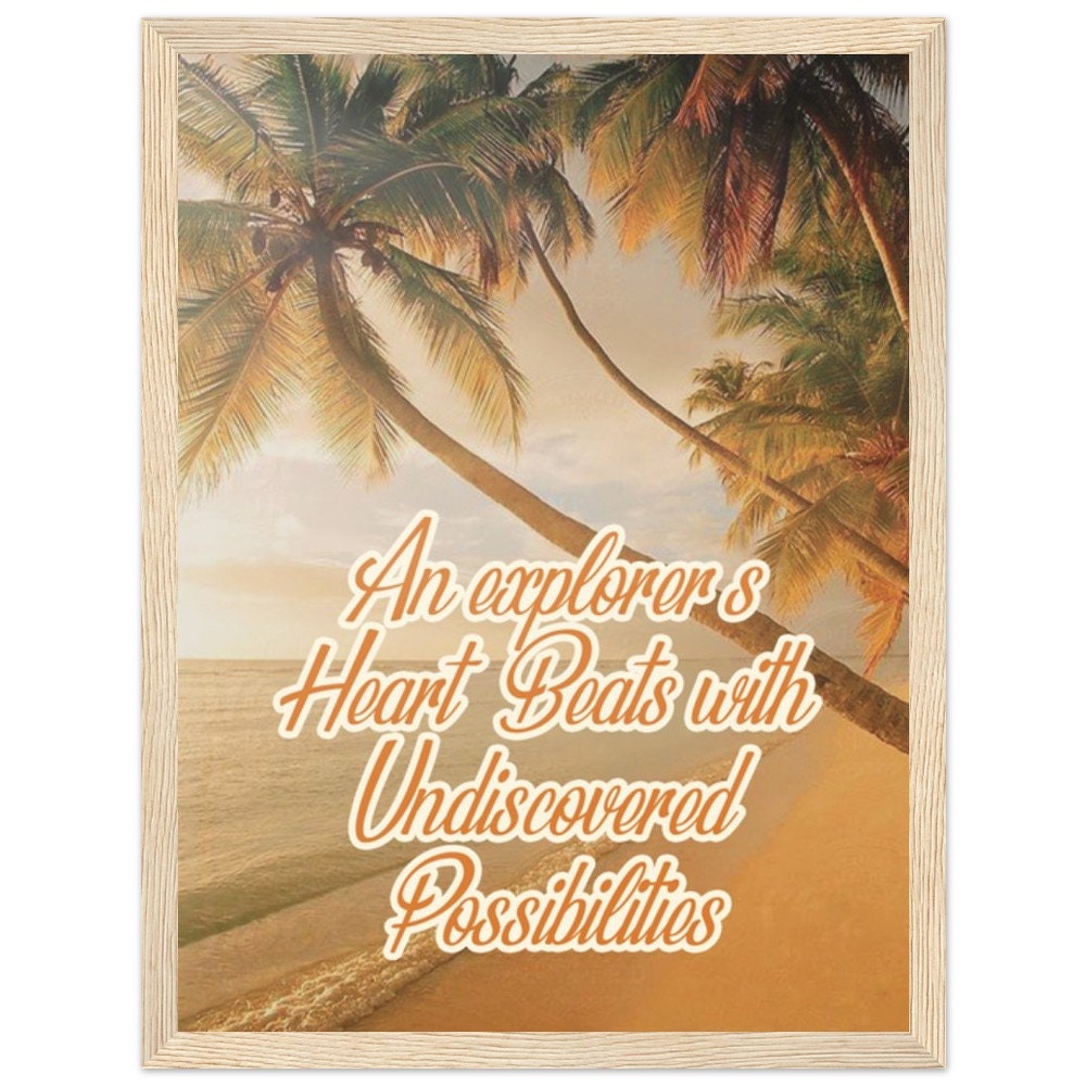 Tropical Inspirational Quote Wooden Framed Poster - Etsy