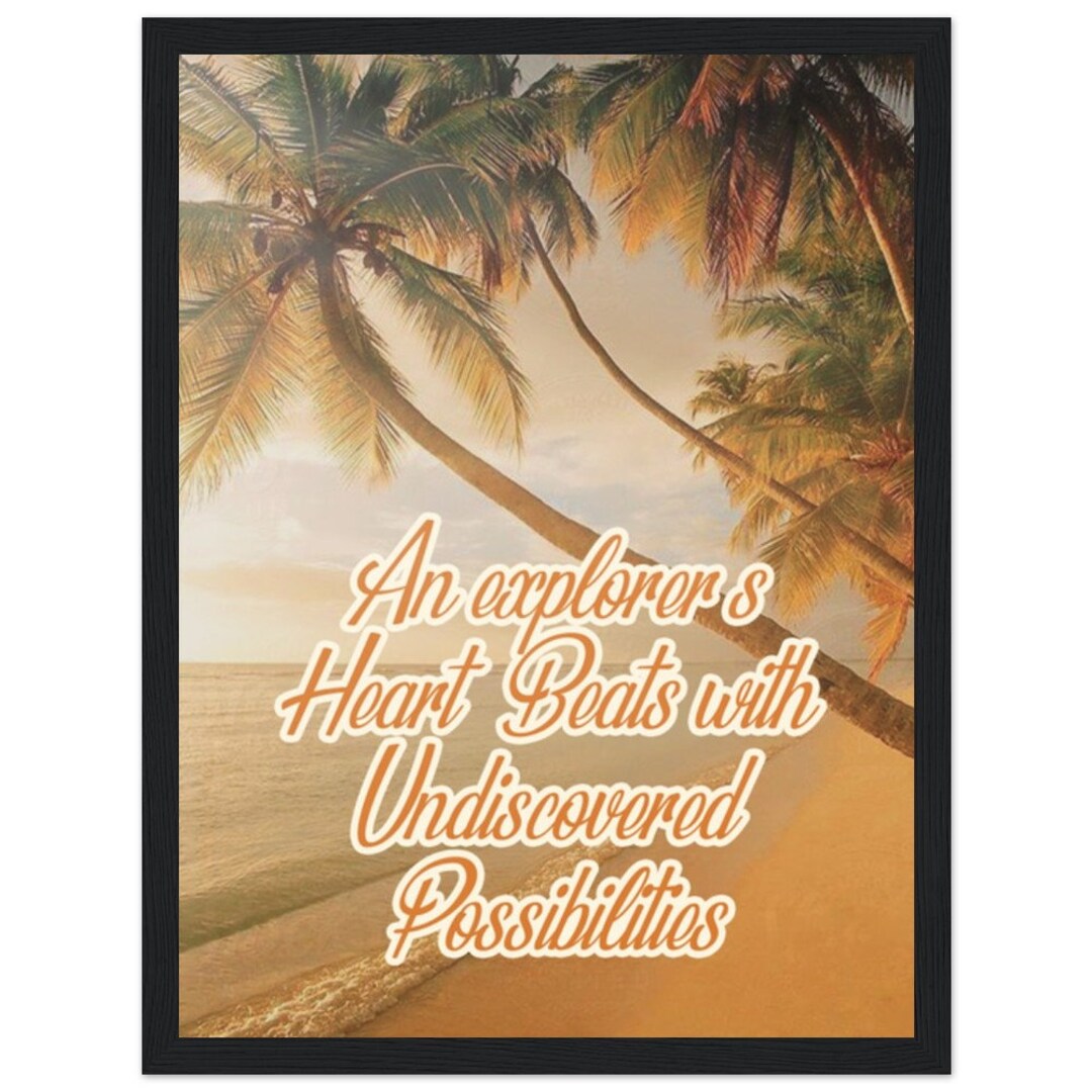 Tropical Inspirational Quote Wooden Framed Poster - Etsy