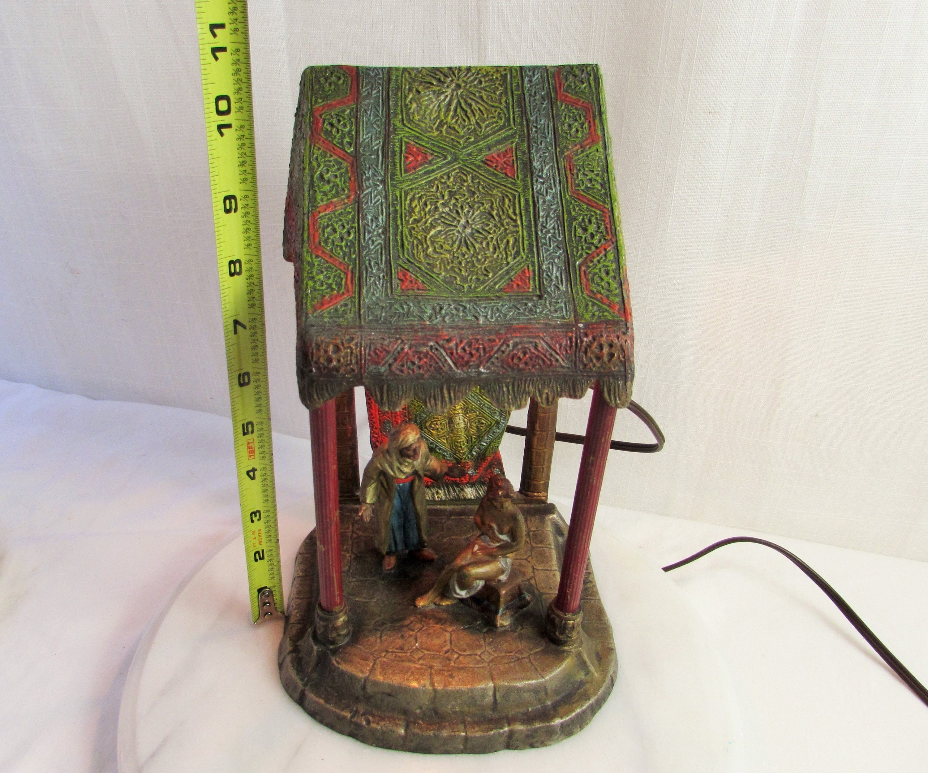 1920S Austrian Cold Painted Bronze Merchant Lamp - Etsy