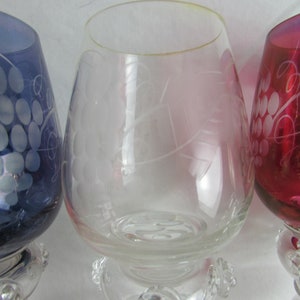 Set of Four Fritz Heckert Hock Wine Roemers Fruiting Vine Glasses ...