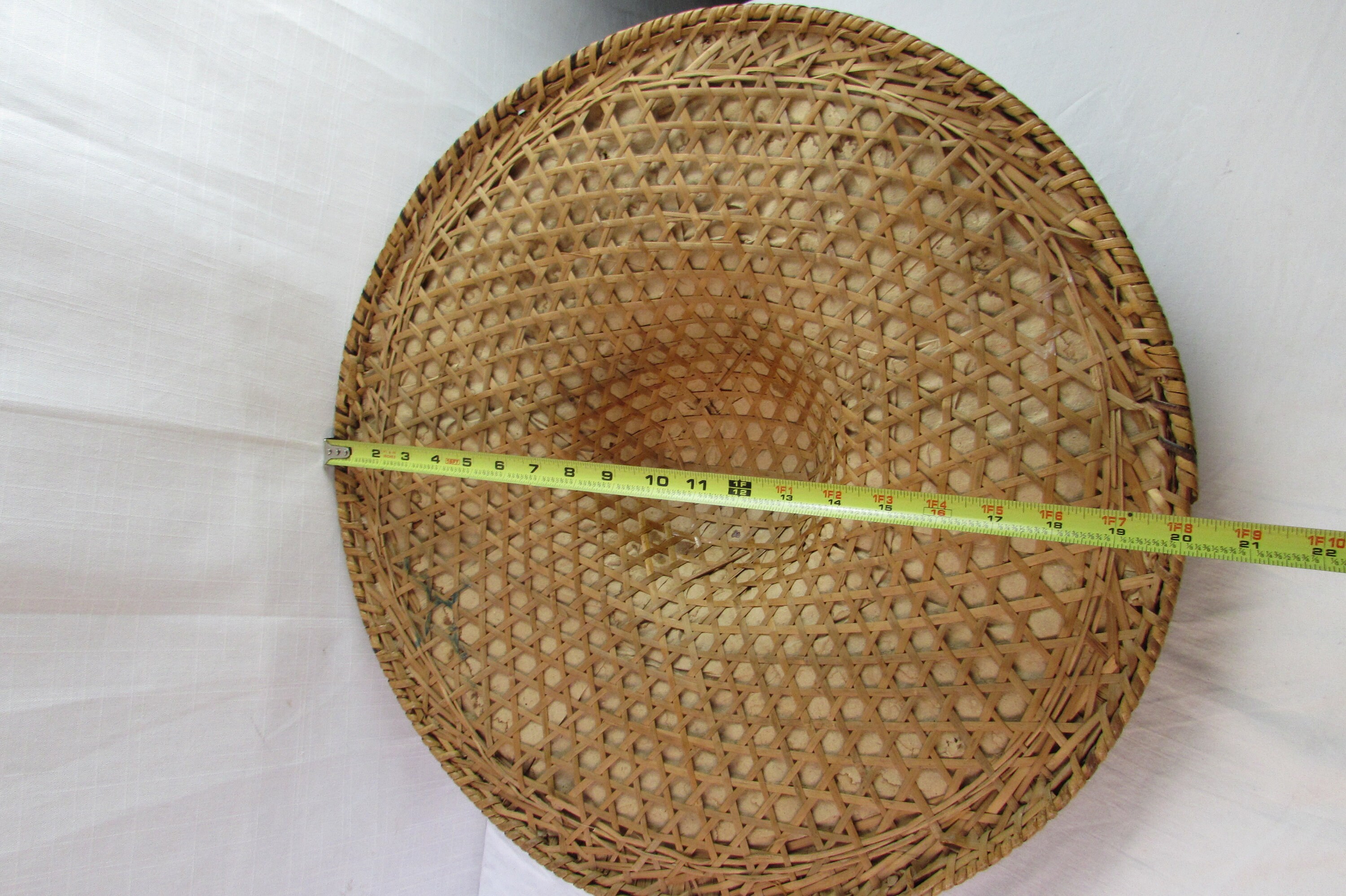 1940s Chinese Coolie Hat Wall Decor Woven Straw 20 in Across - Etsy
