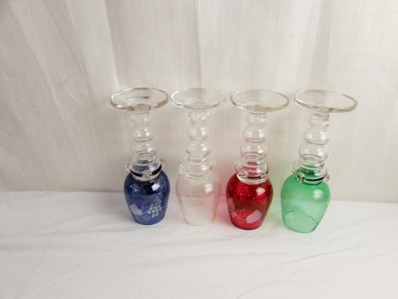 Set of Four Fritz Heckert Hock Wine Roemers Fruiting Vine Glasses ...