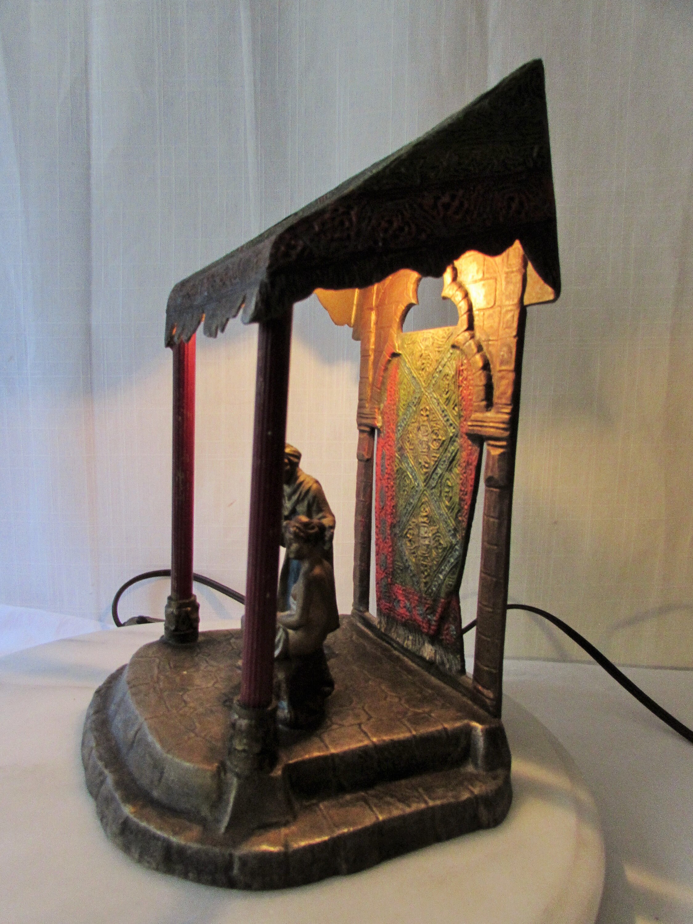 1920S Austrian Cold Painted Bronze Merchant Lamp - Etsy