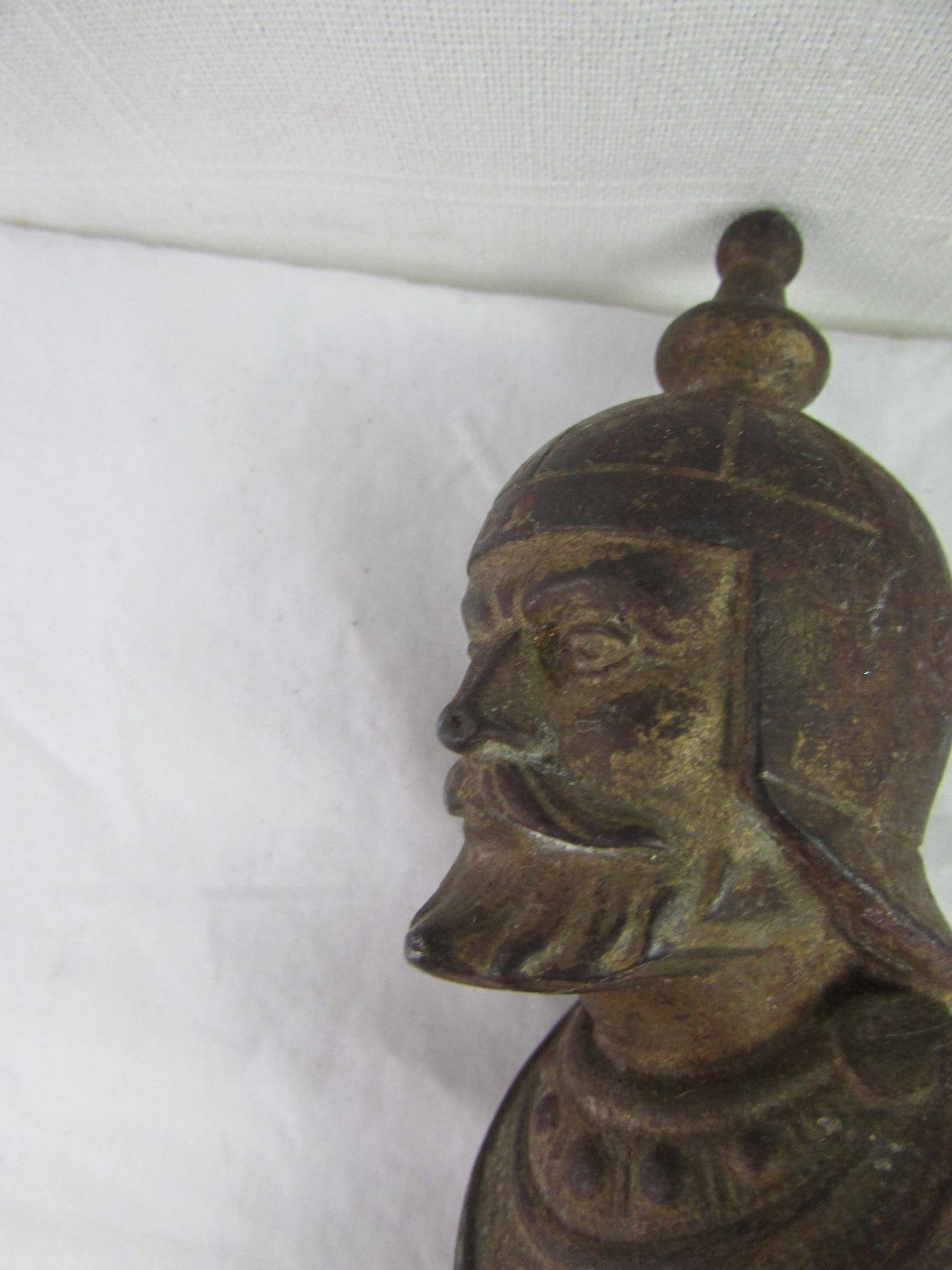 Architectural Salvage ANTIQUE Cast Iron Roman Soldier DOOR Pull Handle ...