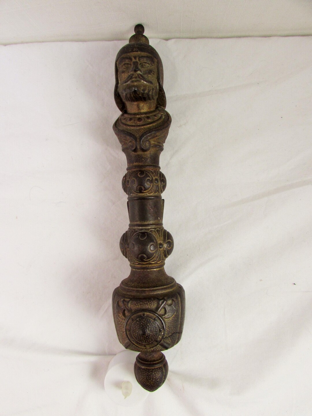 Architectural Salvage ANTIQUE Cast Iron Roman Soldier DOOR Pull Handle ...