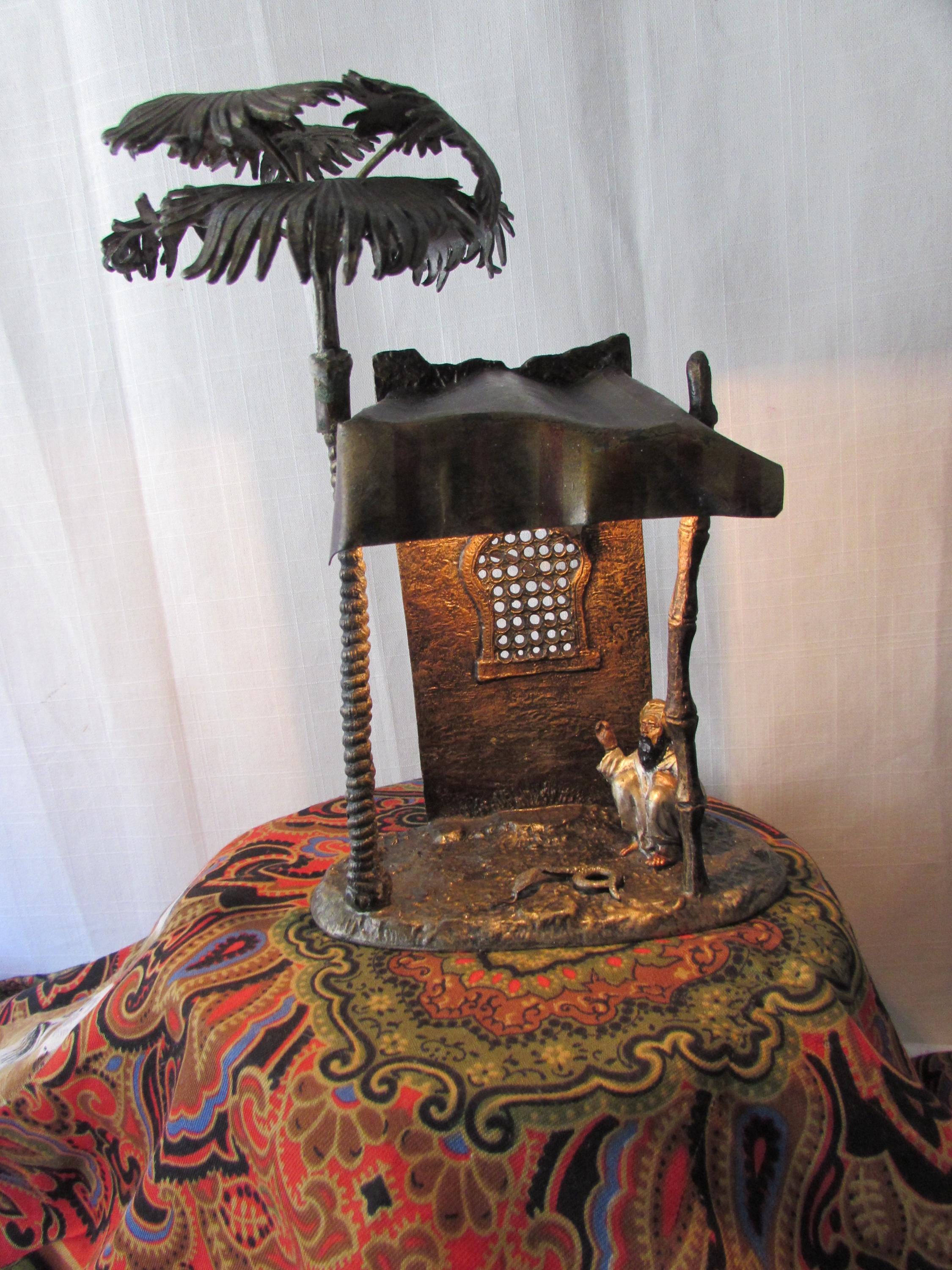 1920s Cold Painted Austrian Bronze/ Pot Metal SNAKE CHARMER Lamp - Etsy