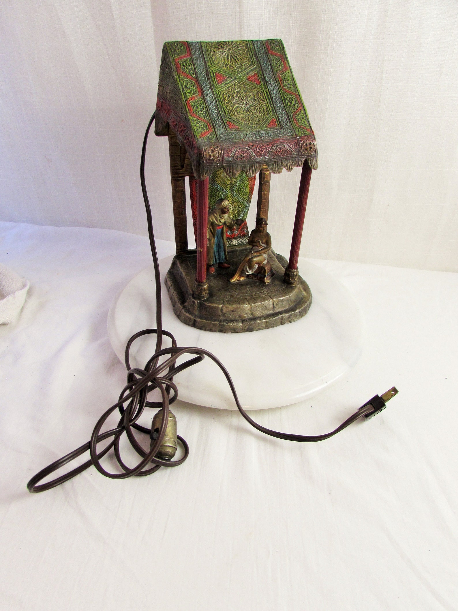 1920S Austrian Cold Painted Bronze Merchant Lamp - Etsy
