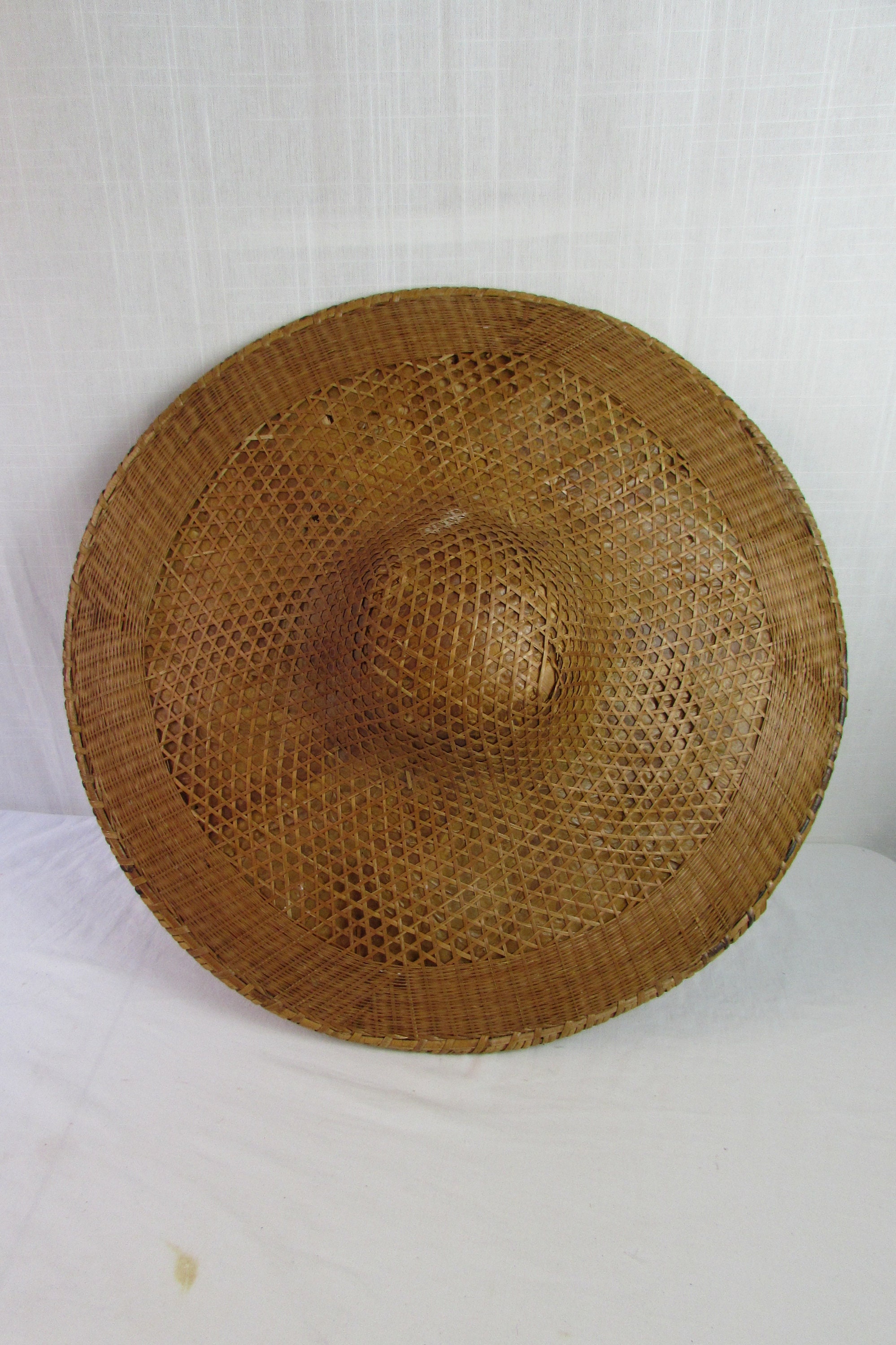 1940s Chinese Coolie Hat Wall Decor Woven Straw 20 in Across - Etsy