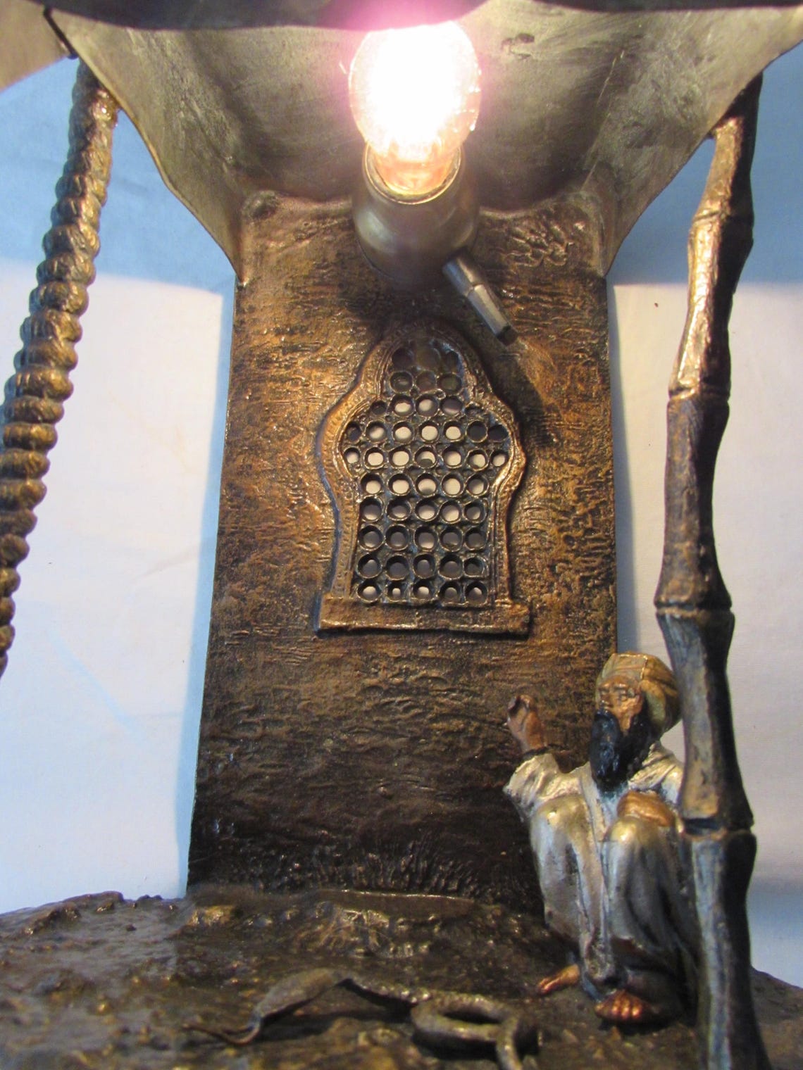 1920s Cold Painted Austrian Bronze/ Pot Metal SNAKE CHARMER Lamp - Etsy