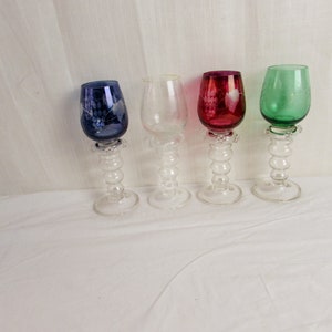 Set of Four Fritz Heckert Hock Wine Roemers Fruiting Vine Glasses ...