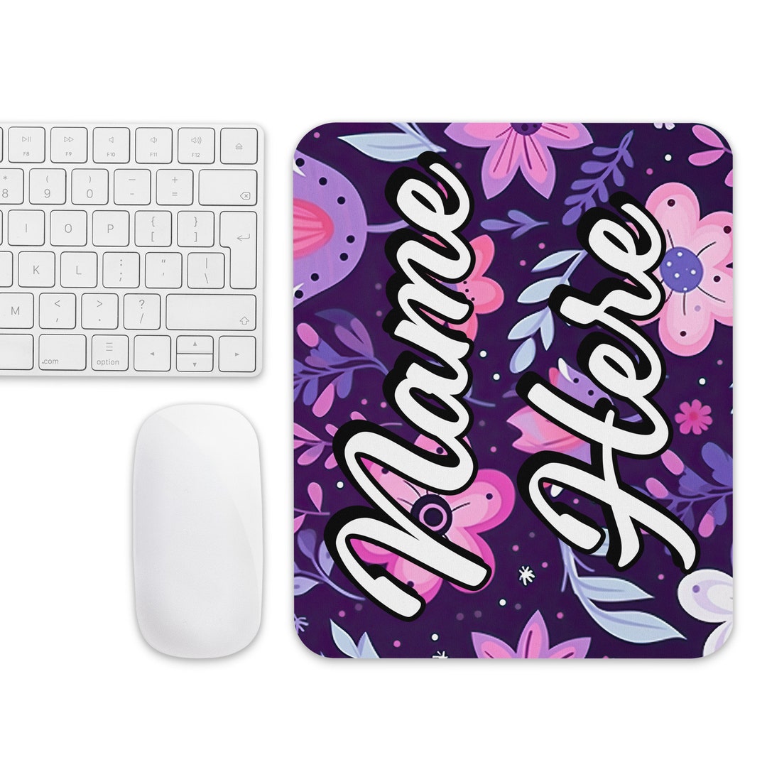 Personalized Mousepad With Name || Custom Mousepad || Floral Mousepad ...
