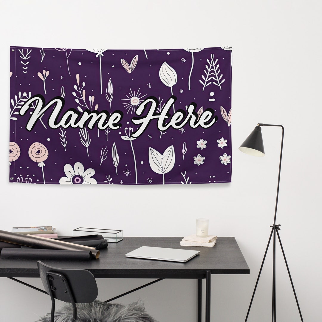 Personalized Flower Flag, Custom Floral Garden Flag, Spring Banner ...