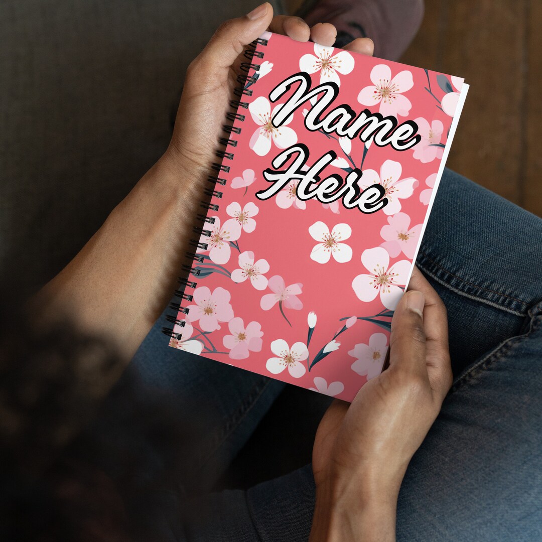 Personalized Flower Notebook, Custom Floral Journal, Spring Inspired ...