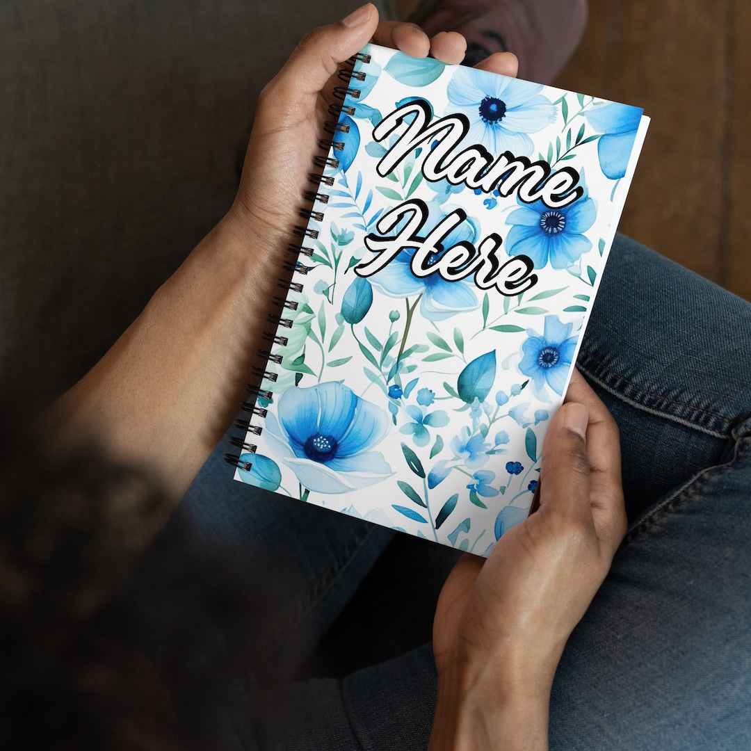 Personalized Flower Notebook, Custom Floral Journal, Spring Inspired ...