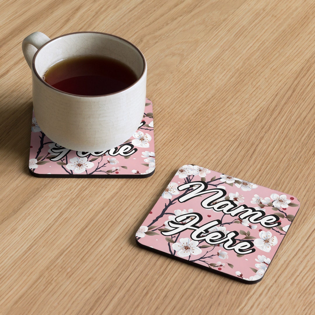 Personalized Flower Coaster || Custom Coaster With Name || Birthday ...