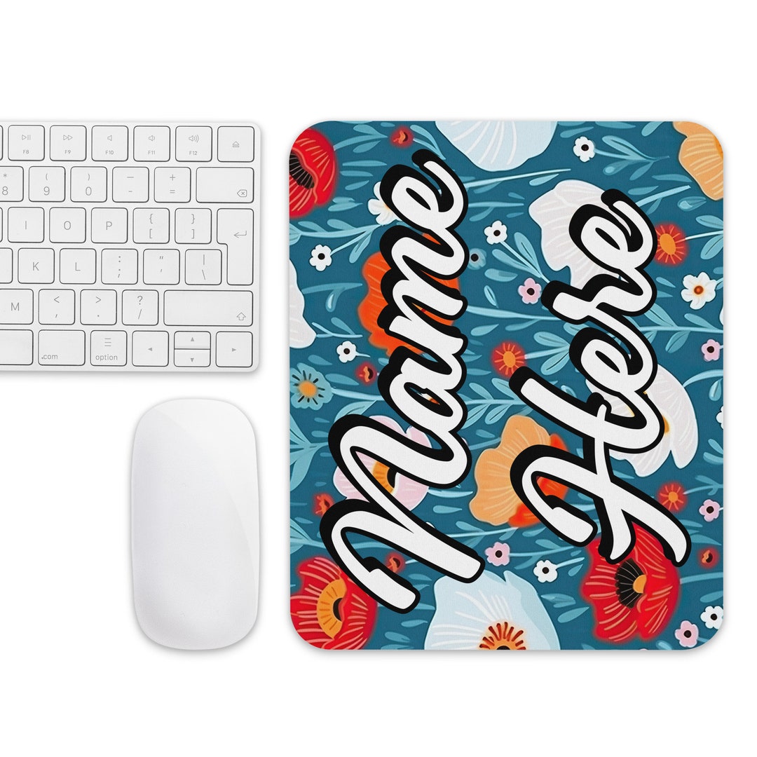 Personalized Mousepad With Name || Custom Mousepad || Floral Mousepad ...