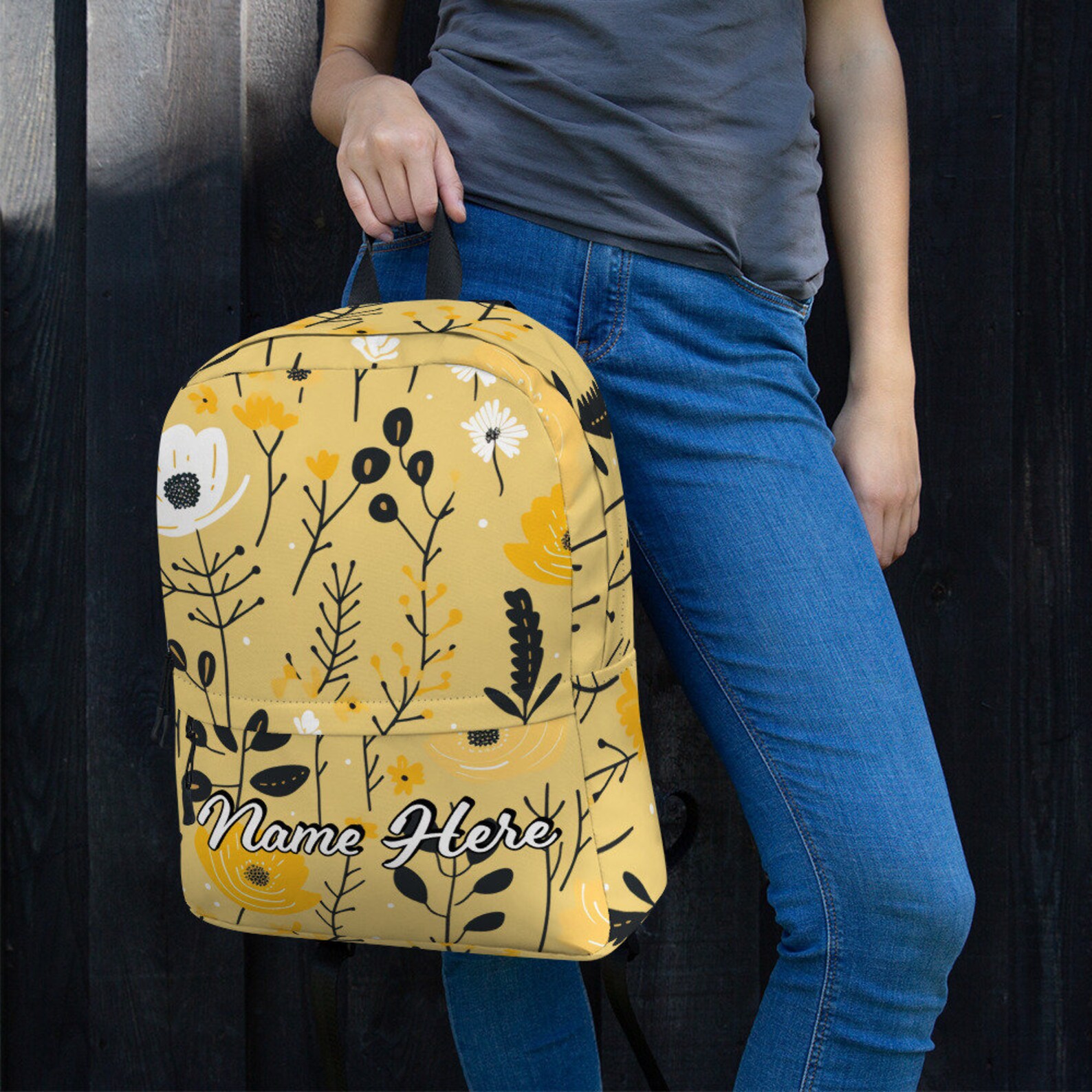 Personalized Backpack With Name for Girls Custom Floral Backpack for ...