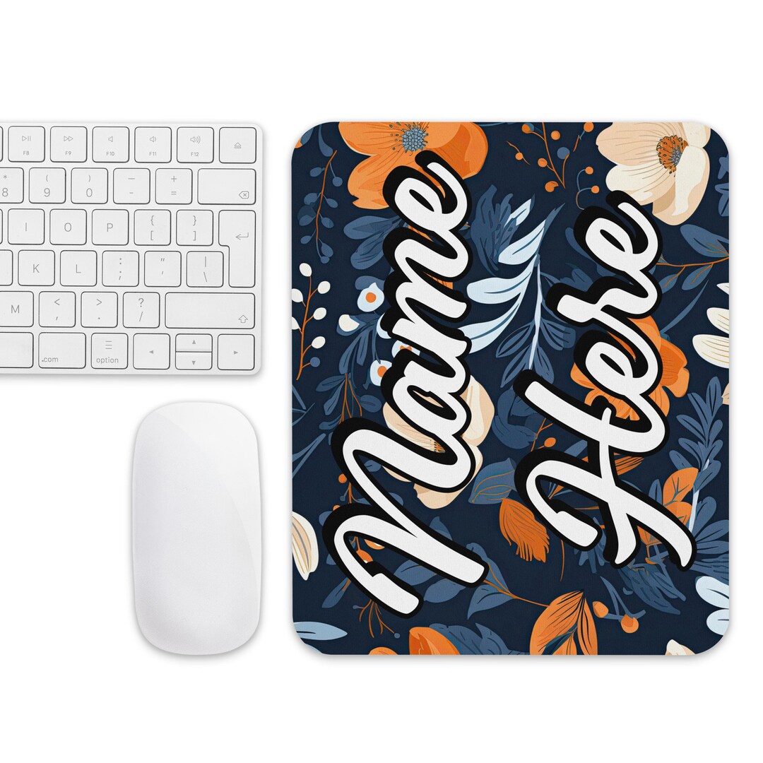 Personalized Mousepad With Name || Custom Mousepad || Floral Mousepad ...