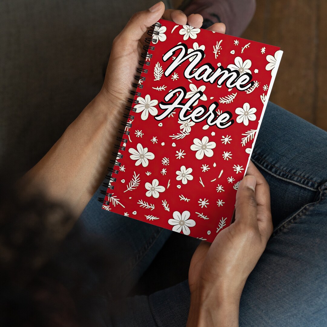 Personalized Floral Notebook With Name || Custom Notebook With Name ...