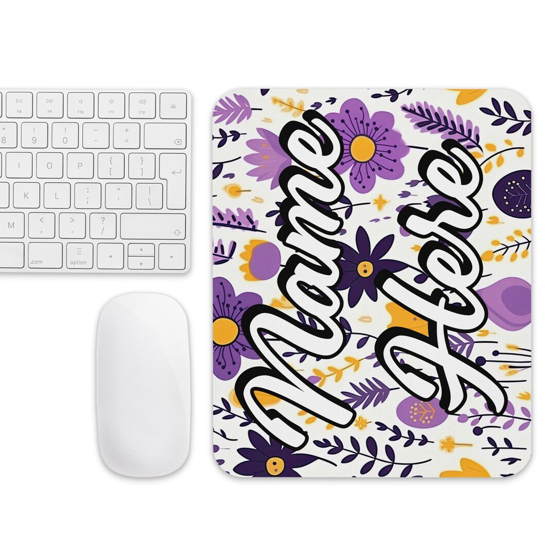 Personalized Mousepad With Name || Custom Mousepad || Floral Mousepad ...
