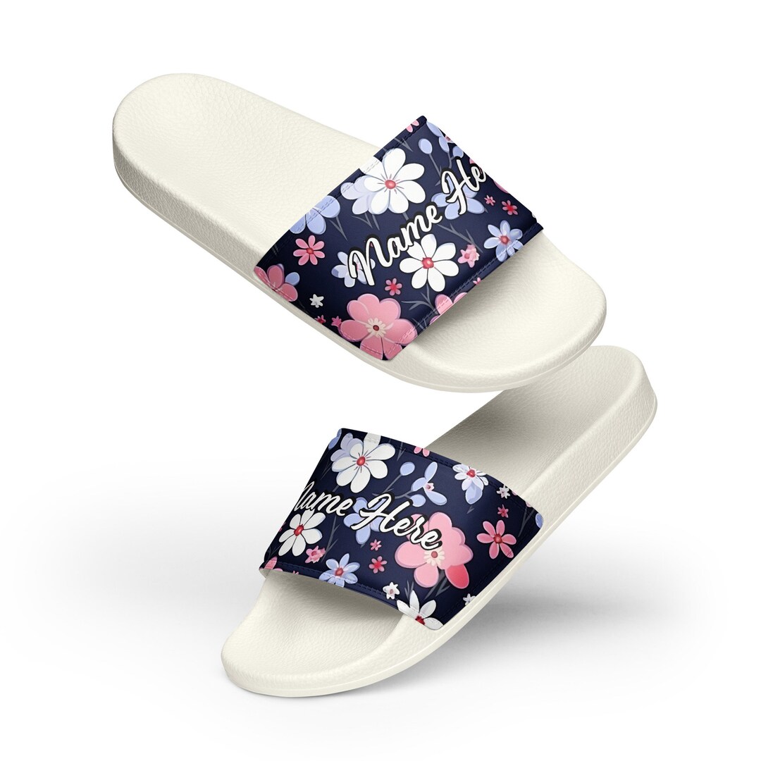 Personalized Bridal Slide Sandals || Custom Sandals for Wedding With ...