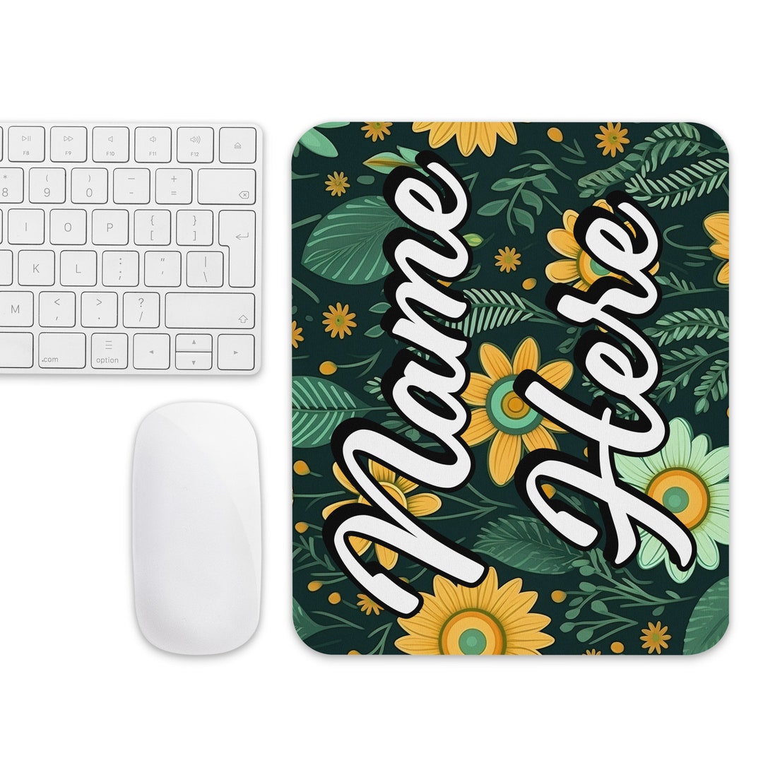 Personalized Mousepad With Name || Custom Mousepad || Floral Mousepad ...
