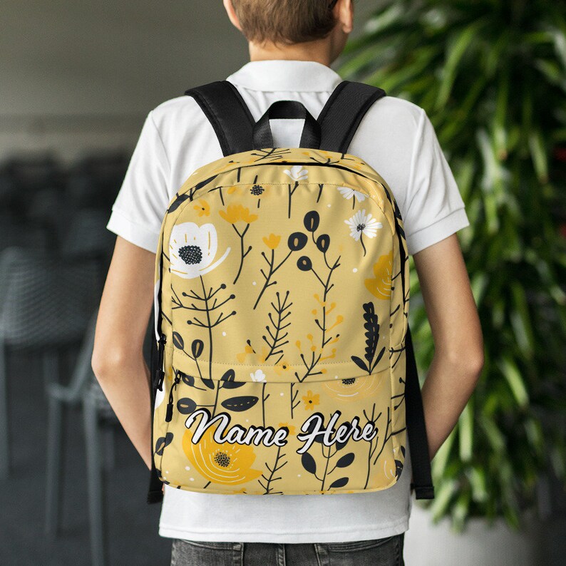 Personalized Backpack With Name for Girls Custom Floral Backpack for ...