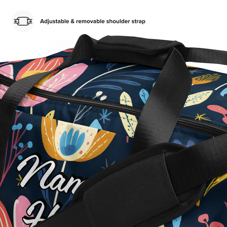 Personalized Duffle Bag With Name ||custom Floral Duffle Bag | Travel ...