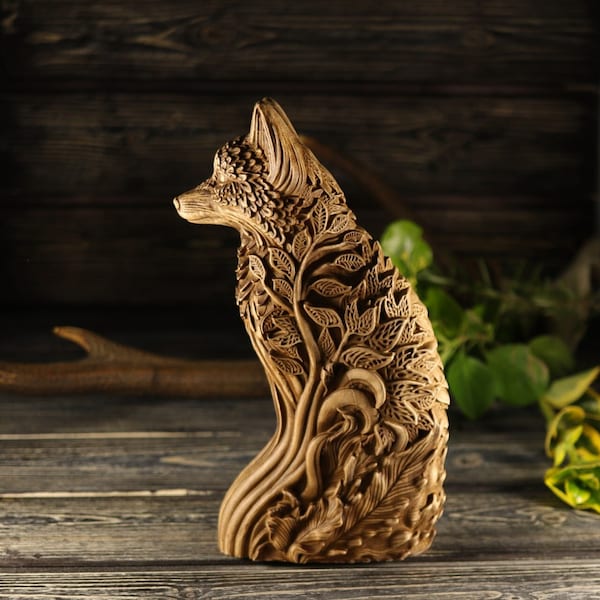 Wooden Fox - Etsy